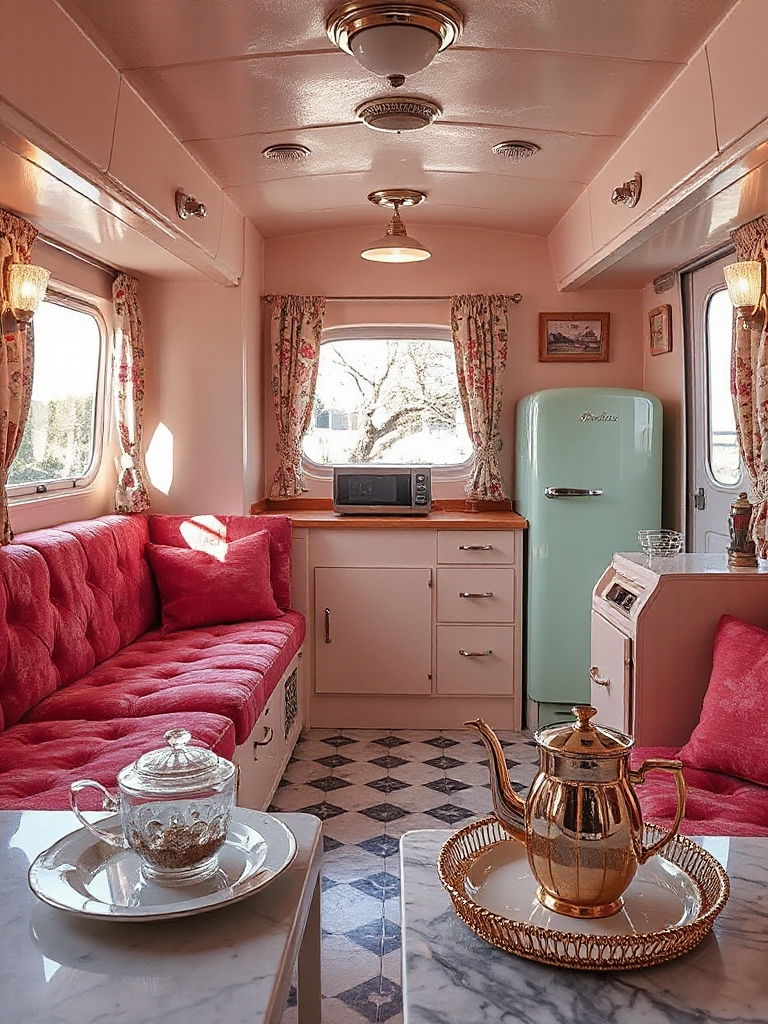 25 Girly Vintage Camper Interior That Feel Like a Glam Retreat