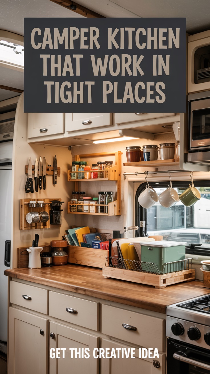 16+ Camper Kitchen Storage Ideas Loved by RVers in Lancaster ...
