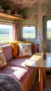 20 Feminine Camper Van Interiors Ideas with Personality